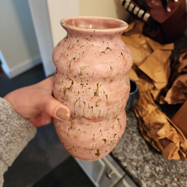 White Crackle Raku Vase | Handmade Pottery Vase | Unique Design | 12cm ...