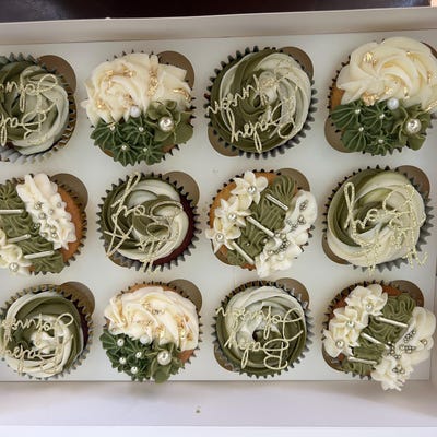 Happy Fathers Day Acrylic Cupcake Toppers Mirror Gold Dad Daddy Grandad ...