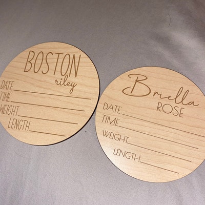 Baby Birth Announcement Sign, Birth Announcement Circle, Baby Birth ...