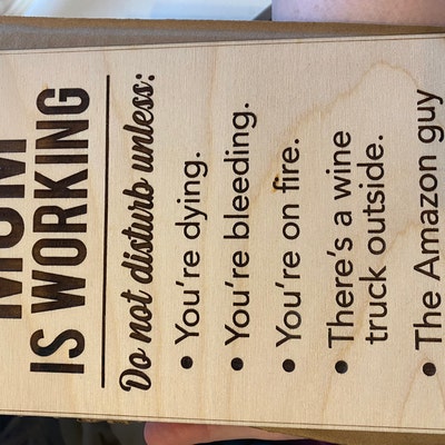 Mom is Working Sign, Do Not Disturb Sign, Moms Office Sign, Office ...