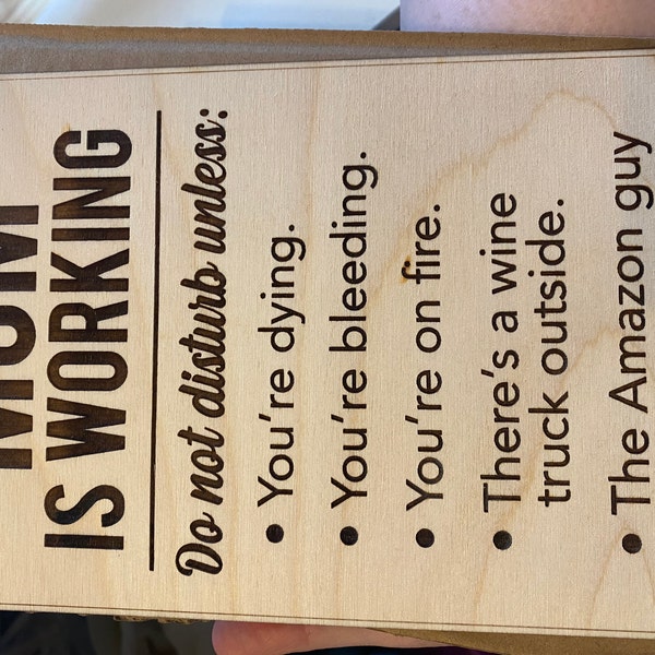 Mom is Working Sign, Do Not Disturb Sign, Moms Office Sign, Office ...