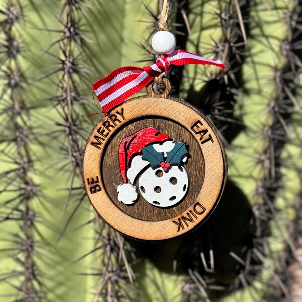 Pickleball Bundle Christmas Ornament - All I Want for Christmas is a ...