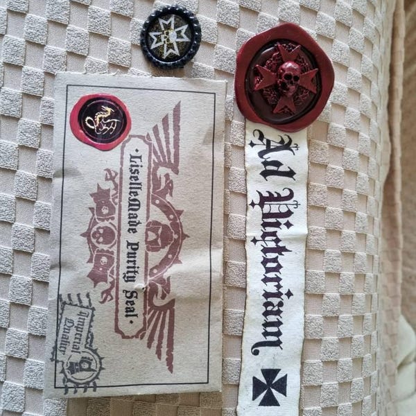 Laurel Wreath Purity Seal - Real Size, Brooch Pin Back, Mark of Faith ...