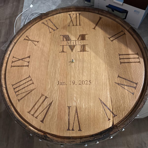 Rustic Reclaimed Wine Barrel Lazy Susan: Rotating Turntable for Dining ...
