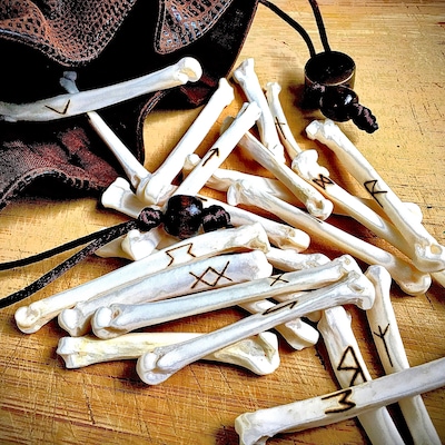 Bone Runes Handmade Coyote Bone Rune Set Elder Futhark - Etsy