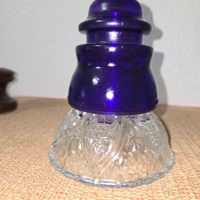 Antique Glass Insulator Collectible Glass Keepsake Embossed Telegraph ...