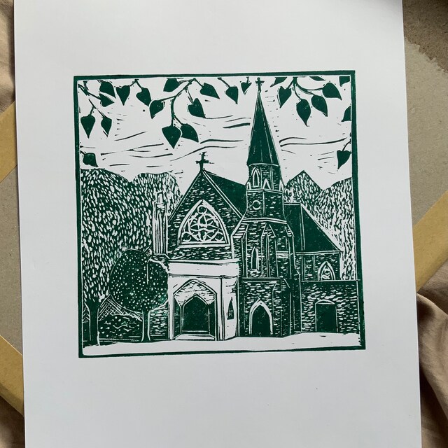 Handcrafted lino prints with personality by InkfulPrintCo on Etsy