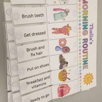 Kids Flip Routine Chart Editable Printable, Morning Evening Bedtime ...