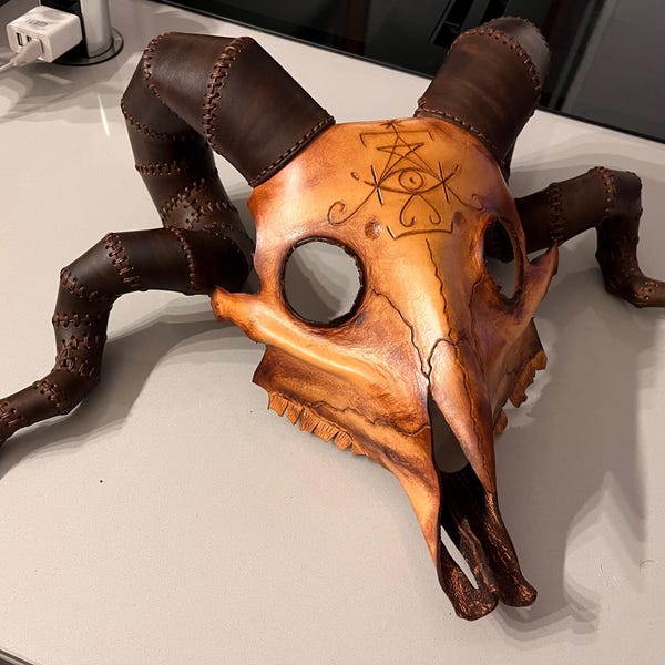 Pagan Skull Mask Leather Pattern PDF - by Leatherhubpatterns - Etsy