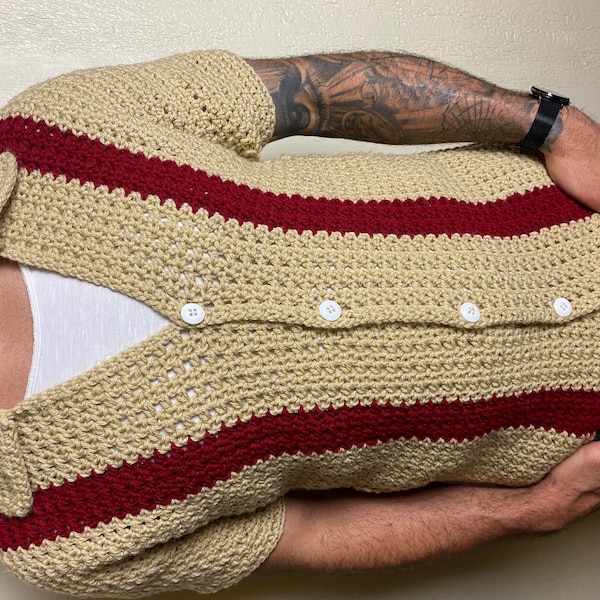 Crochet Pattern - Imatra Top - Men's Crochet Sweater Pattern, Men's ...