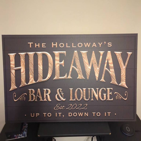 Custom Bar Sign Personalized | Billiards Lounge Decor | Custom Bourbon ...