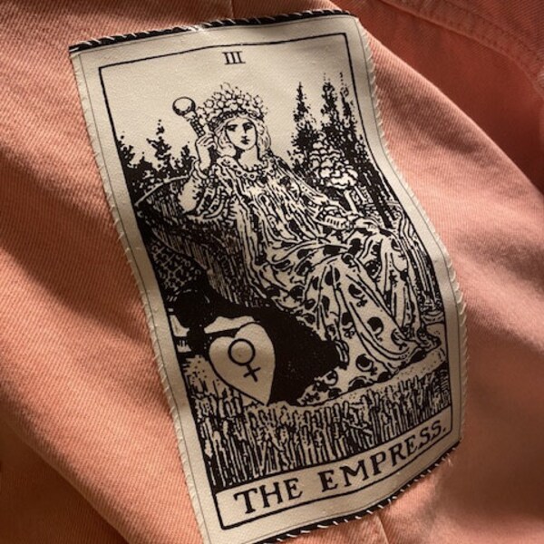 THE FOOL // Black or White Tarot Card Canvas Punk Patch // Fabric Rider ...