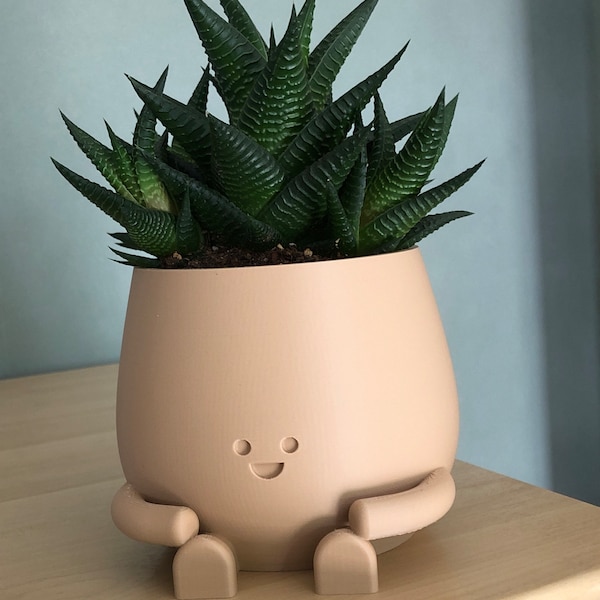 Plant Pot Face Ultra Happy Cute Plant Pot Cute Decoration Indoor ...