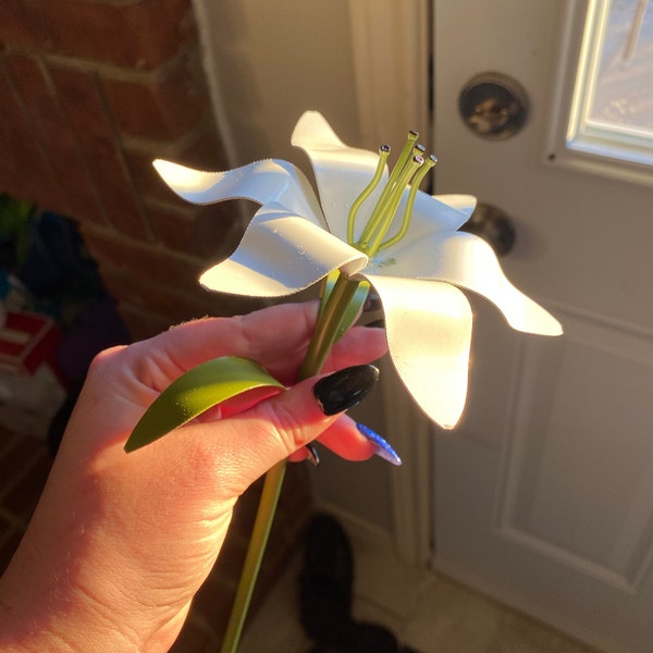 Handmade Steel Lily Sculpture: Easter Wedding Bouquet - Etsy