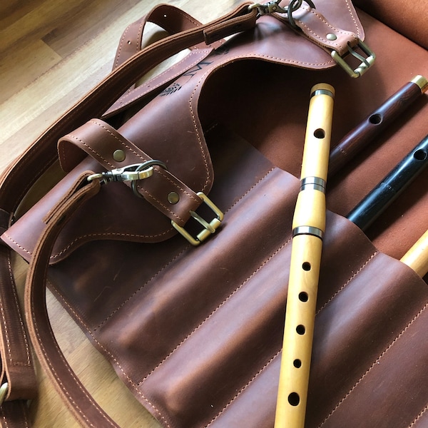 Leather Penny Whistle Case, Tin Whistle Pouch, Tin Whistle Case, Penny ...