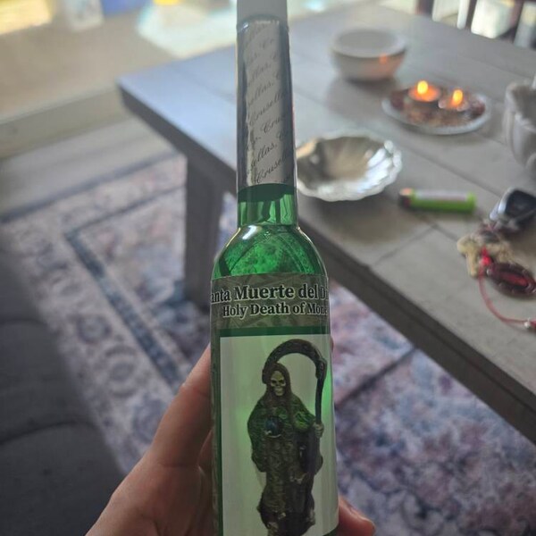 Holy Death Amulet, Holy Death Green Statue, Santa Muerte Amuleto, Santa ...