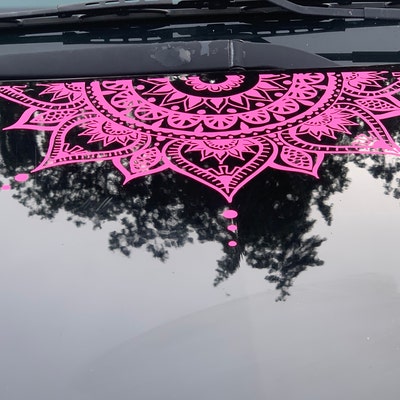 Mandala Car Decal Car Mandala Sticker Half Mandala Decal Half Mandala ...