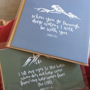 Set of 6 Bible Verse postcards // Scripture postcards // | Etsy
