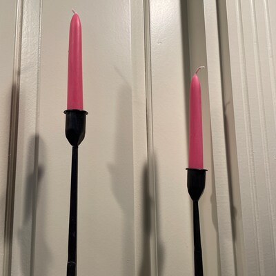 Gift for Dad, Short Taper Candles, Brown Beeswax Taper Candles, Small ...