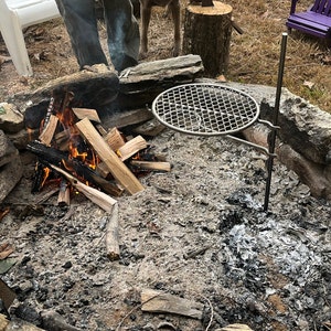 Heavy Duty, Hand Forged, Fire Pit Stake Grill - Etsy