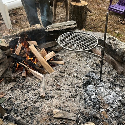 Heavy Duty, Hand Forged, Fire Pit Stake Grill - Etsy