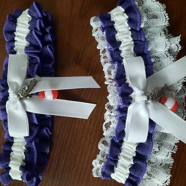 Fishing Garter Set of Two CHOOSE YOUR COLORS Custom Made Set of Two ...