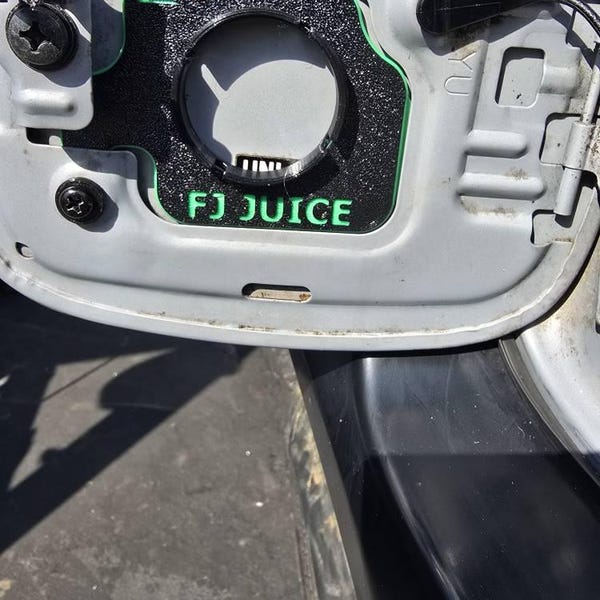 Personalized Toyota FJ Cruiser Gas Cap Holder (OEM Fuel Door Only) 2007 ...