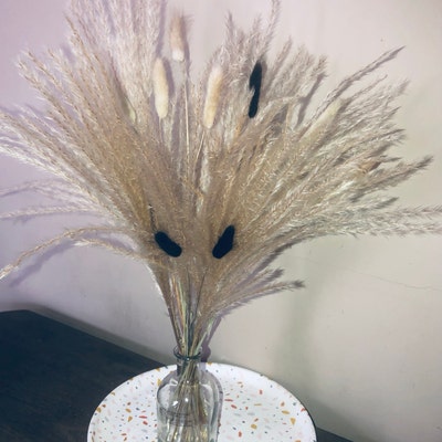 Black and Beige Centerpieces, Bunny Tails, Boho Baby Shower Decor ...