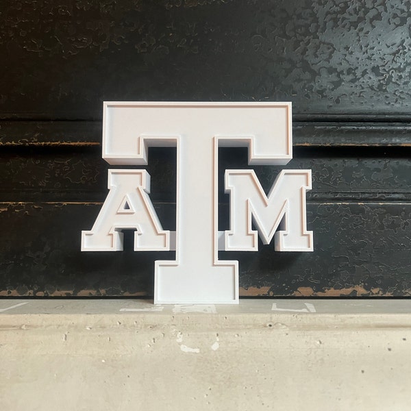 Texas A&M Logo Block T Letter Shelf Decor | 3D Printed - Etsy