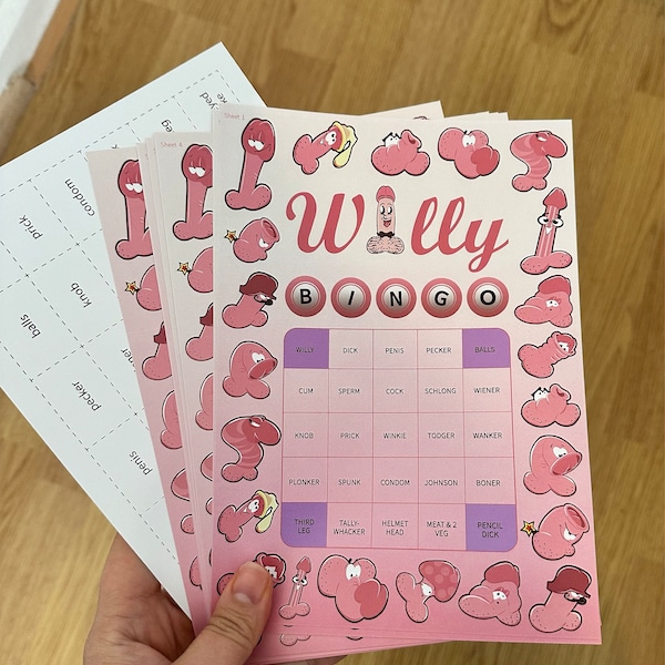 Willy Bingo Game: Funny Hen Night Party, 12 Players - Etsy UK