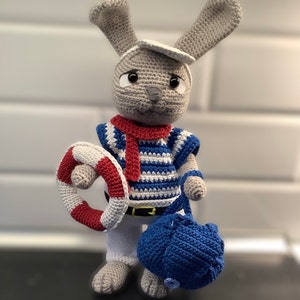 Crochet PATTERN Bunny Sailor/ Rabbit Crochet Bunny Amigurumi Pattern ...