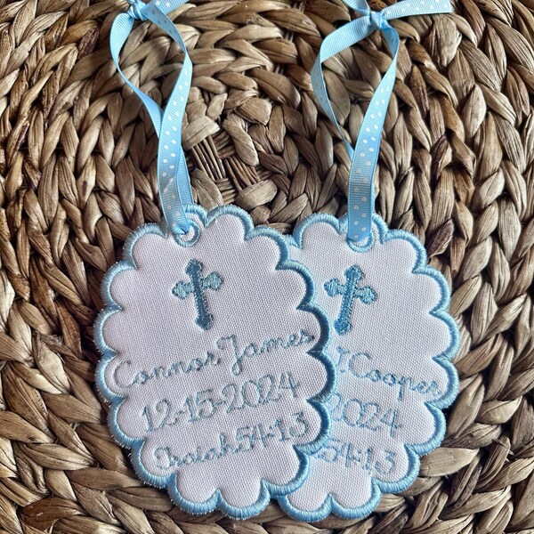 Backpack Name Tag Bag Tags, Luggage Tags, Monogrammed Gift Embroidered ...