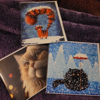 Funny Cat Birthday Card, Humorous Cat Card, Quirky Cat Card, Funny Cat ...