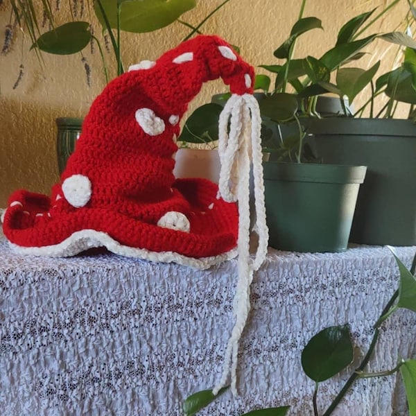 Crochet Witch Hat Pattern Cottage Witch PDF (not Physical Item), Fairy ...