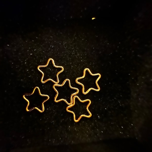 Set of 5 X Star Connectors for Permanent Jewelry - 14kt Gold Filled or ...