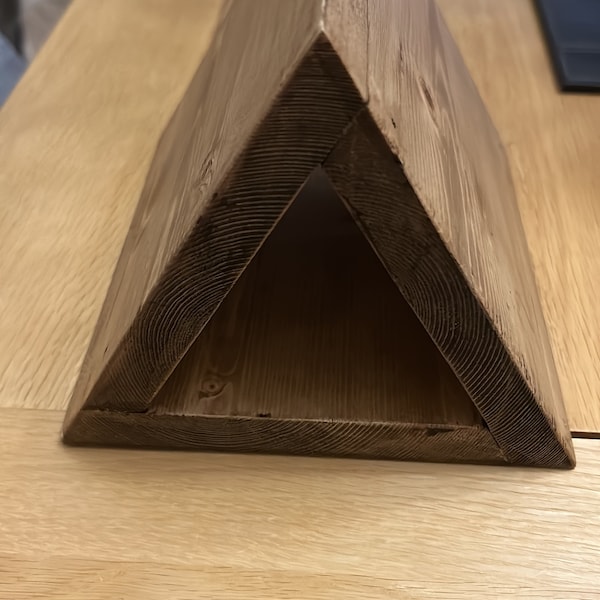 WOODEN Triangle BOOKREST | Book ORGANISER | Rustic Bedside Table Phone ...