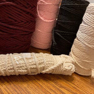 Macrame Cord 5mm Single Strand Twisted Macrame Cord/ Macrame | Etsy