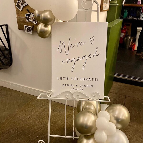 Engagement Party Sign, Wedding Engagement Sign, Print Yourself ...