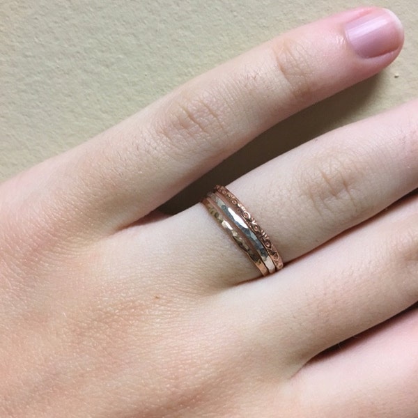 Bohemian Stacking Rings, Boho Rings, Tribal Rings, Eye Stacking Ring ...