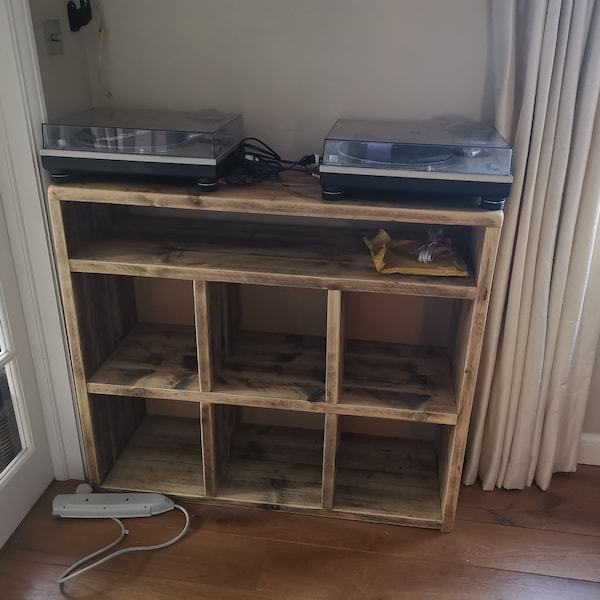 DJ DECK STAND Industrial Dj Unit and Vinyl Record Storage Unit on Heavy ...