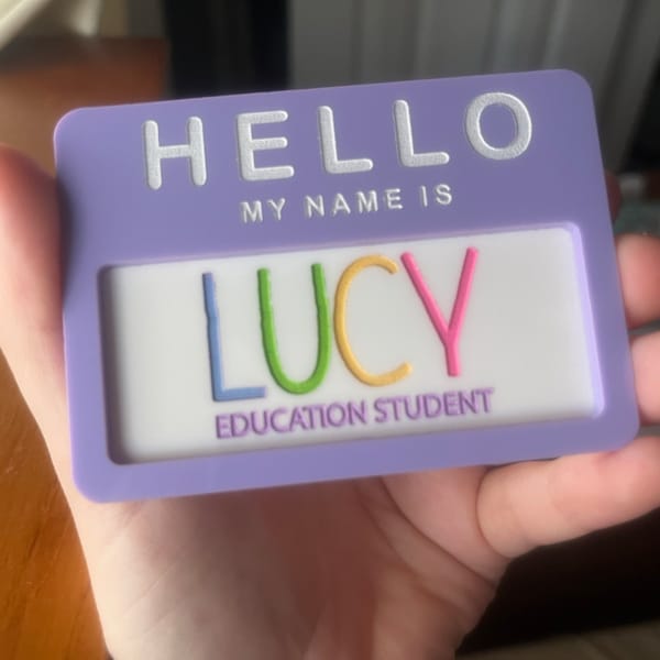 Personalized Acrylic Name Badge, Fun Pastel Colors, Magnetic or Pin - Etsy