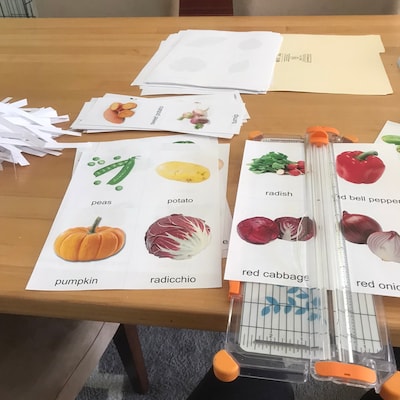 VEGETABLES real Pictures 46 Editable Montessori Cards Flash Cards ...