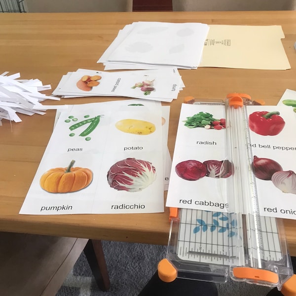 VEGETABLES (real Pictures) • 46 Editable Montessori Cards • Flash Cards ...