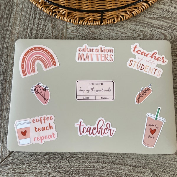Boho TEACHER Sticker Pack | Education | Aesthetic | Teaching | Teacher ...