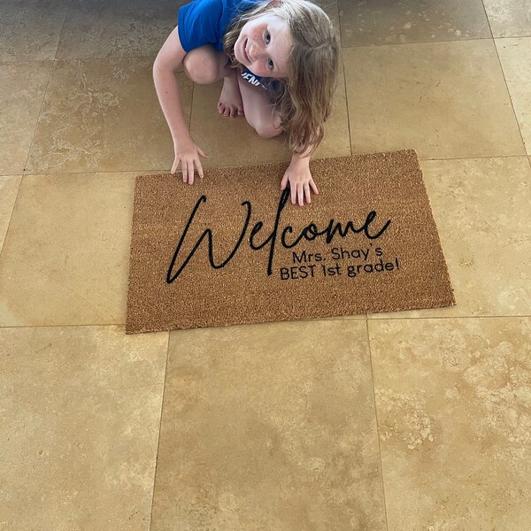 Custom Welcome Mat-personalized Welcome Mat-front Porch Mat-welcome Mat ...