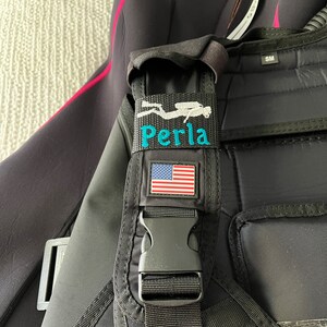 Whale Outline Dive Tag BCD Custom With Name - Etsy