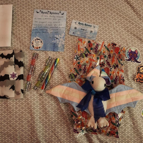 Aroace Batling Stuffed Plush Bat, Made to Order, Unique Gift, Sensory ...