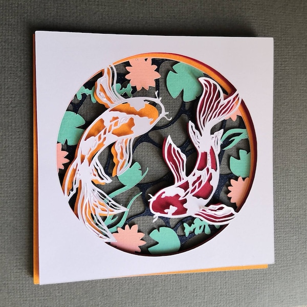 3D Landscape Layered Paper Cut SVG, Mountains, Waterfall and Trees ...