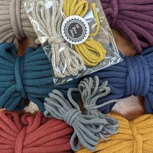 9mm BOBBINY Braided Recycled Cotton Cords 32 Feet/10 Meters, Macramé ...