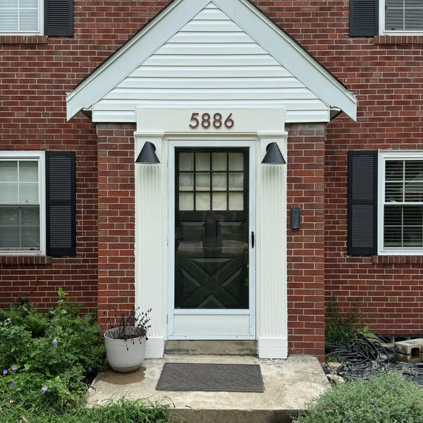 Modern House Numbers Printed Rust Effect Address Signage - Rusty Effect ...